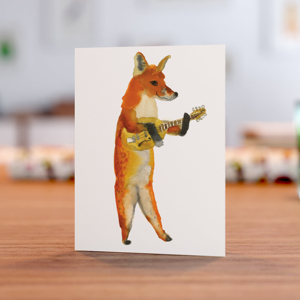 Mandolin Fox card – Rosie Webb